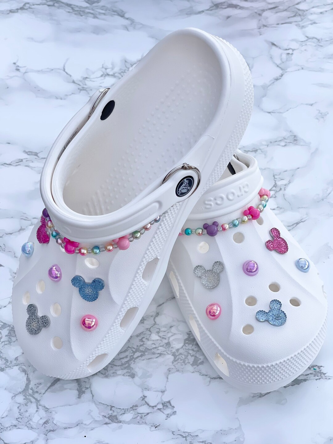 Mermaid Minnie Mickey Mouse Disney Crocs Chain and Optional ...