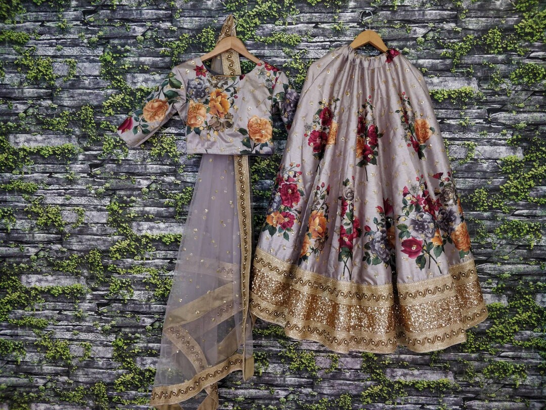 Beautiful Grey Color Lehenga Choli Ready to Wear for Women - Etsy