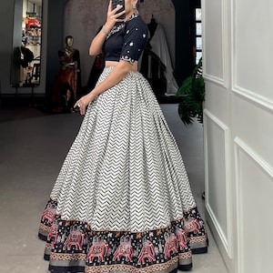 Readymade Black Color Lehenga Choli for Women Cotton Ready to - Etsy