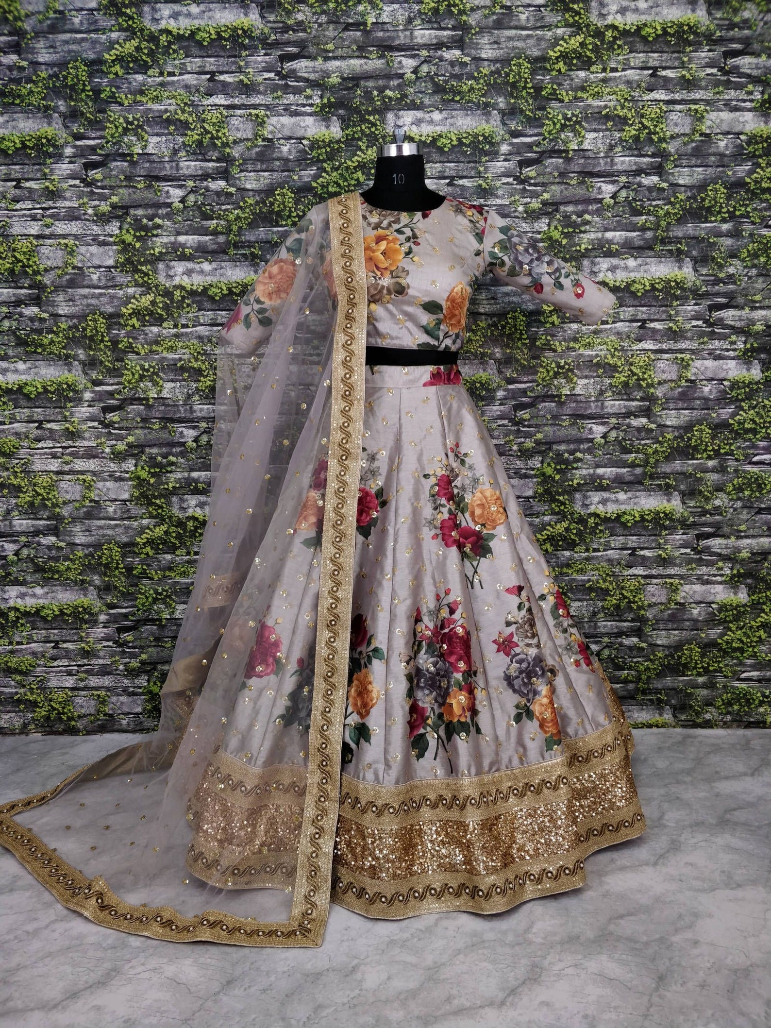 Beautiful Grey Color Lehenga Choli Ready to Wear for Women | Etsy