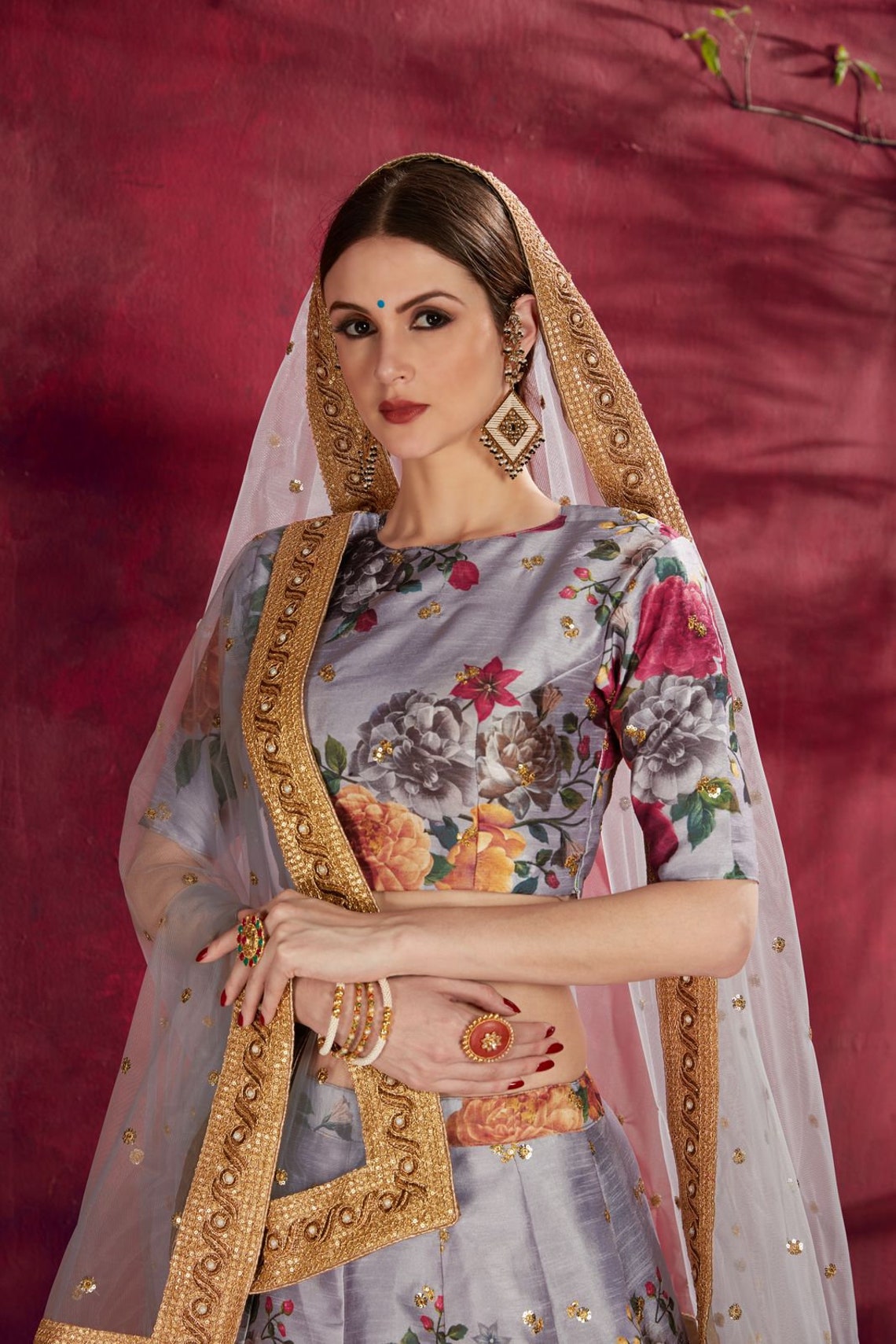 Beautiful Grey Color Lehenga Choli Ready to Wear for - Etsy