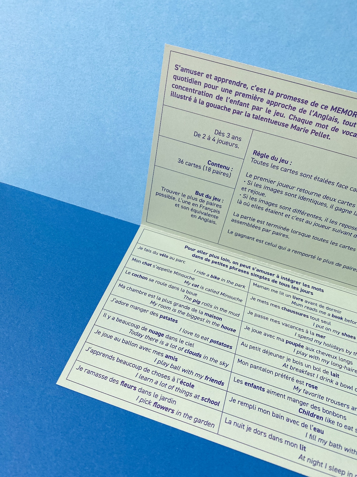 Bilingual Memory Card Child Game French/english Christmas - Etsy