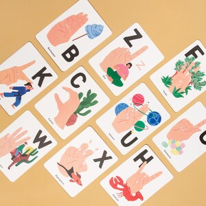 Alphabet Cards Sign Language | Etsy
