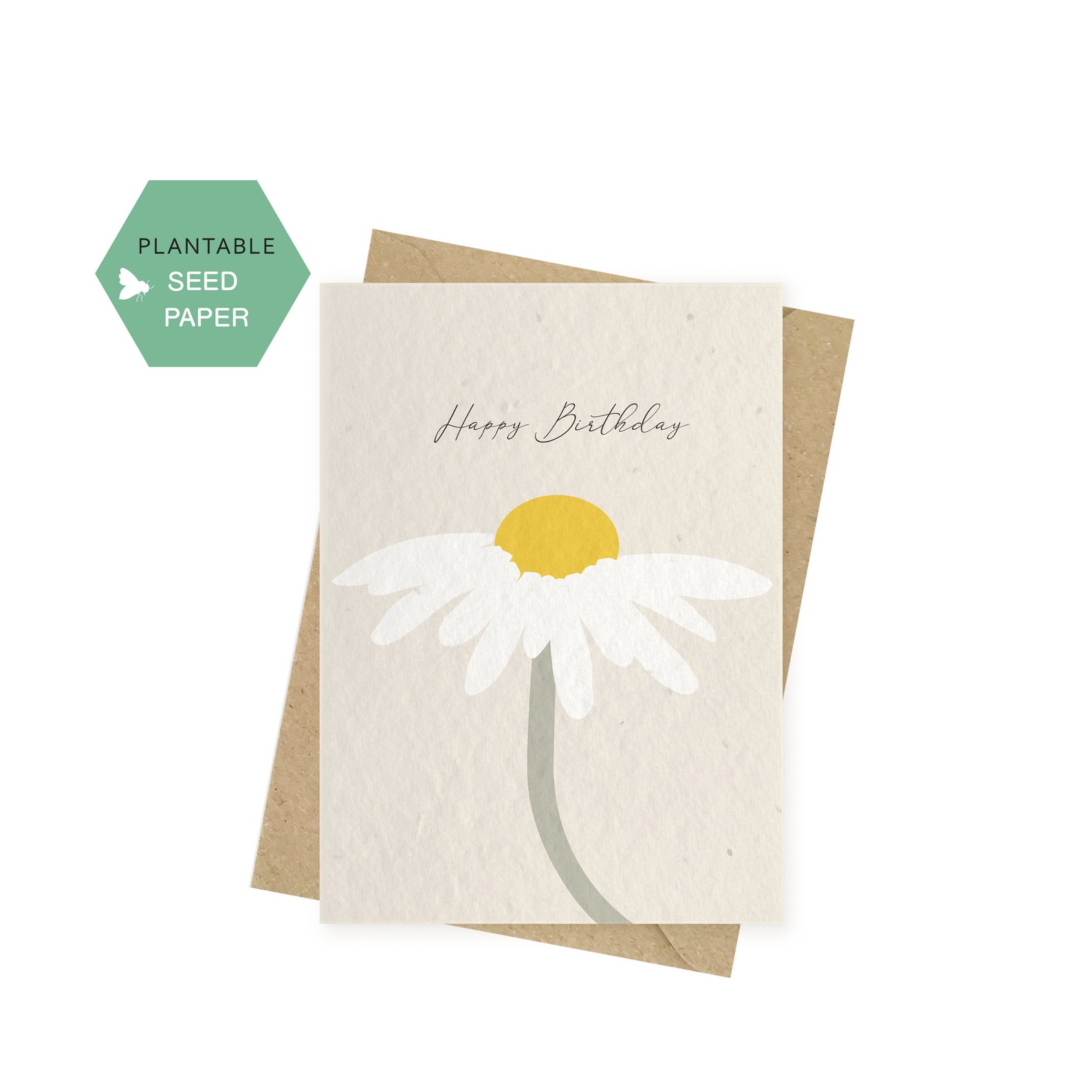 Birthday Plantable Cards Seeded Paper Biodegradable Paper | Etsy