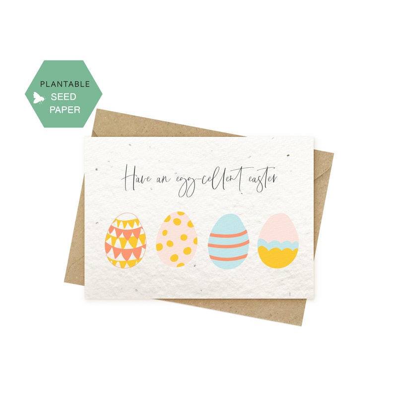 Plantable Easter Card Pack Biodegradable Cards Happy Easter - Etsy