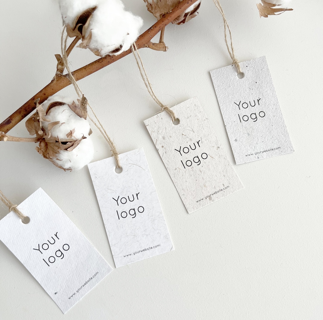 Recycled Cotton Hang Tags: Customizable Gift & Price Tags - Etsy