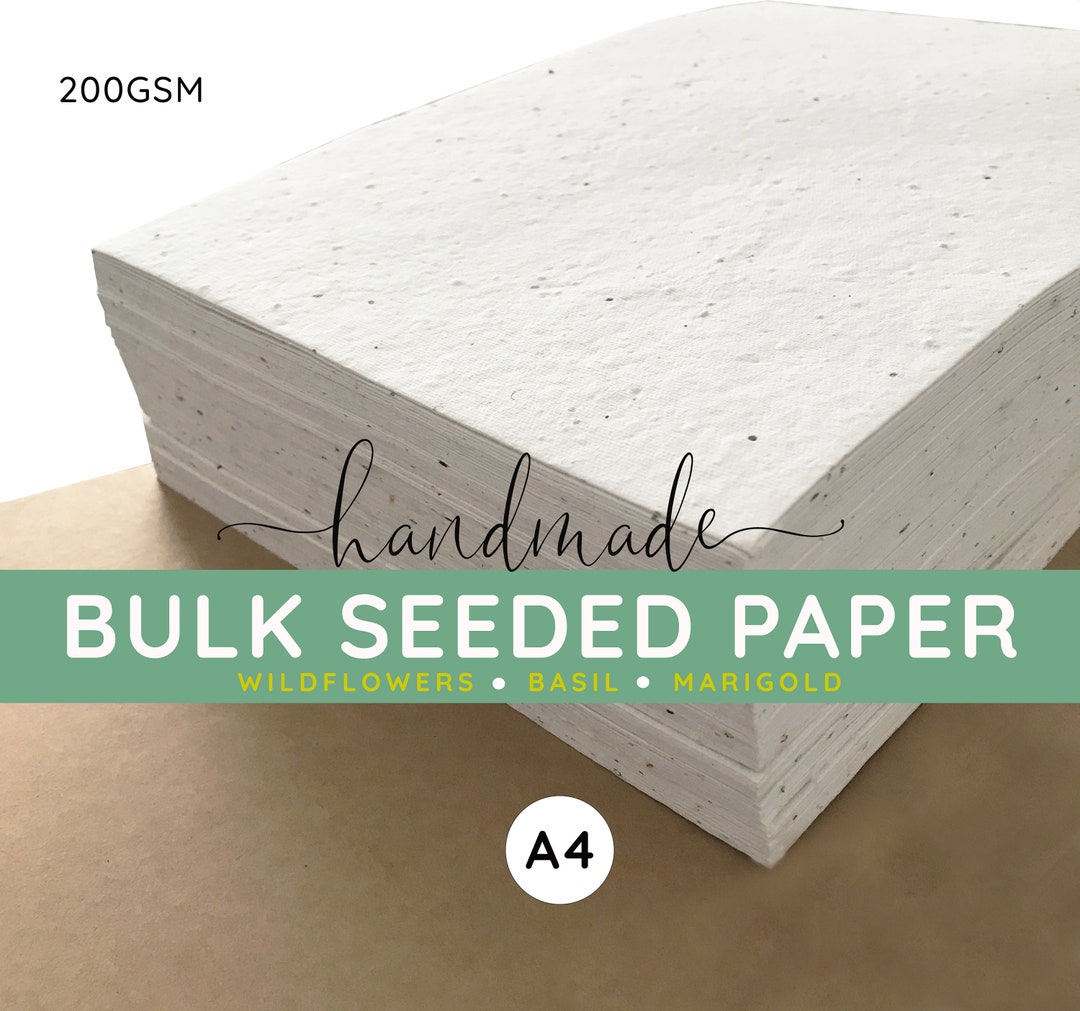 A4 Handmade Seed Paper: 200gsm Plantable Wildflower Paper (pack 10) - Etsy