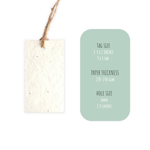 Customizable Plantable Hang Tags, Personalized Seeded Paper Gift Tags ...