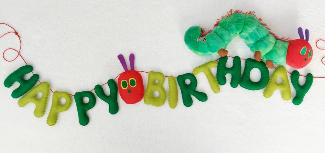 Hungry Caterpillar Inspired Birthday Banner Felt Reusable - Etsy