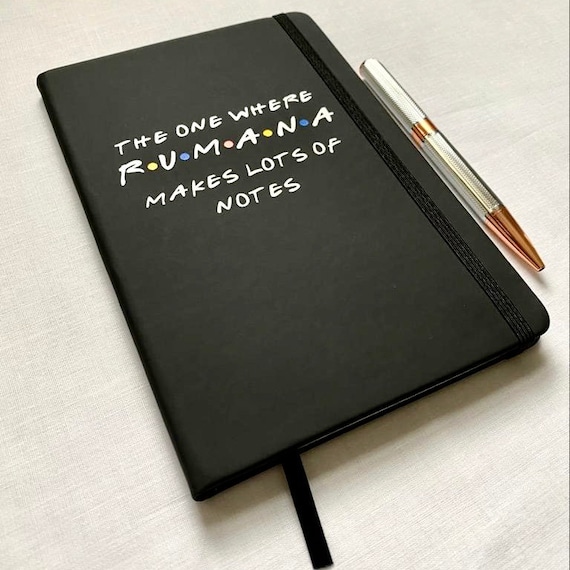 A5 Personalised custom friends themed notebook faux leather | Etsy