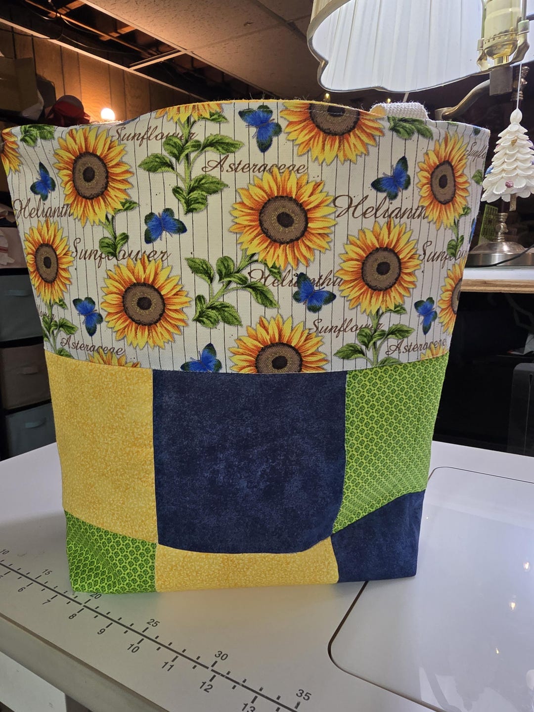 Sunflower Patchwork Book Tote, Patchwork Tote - Etsy