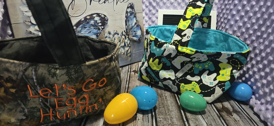 Personalized Embroidered Easter Basket for Your Little Bunnies, Camo ...