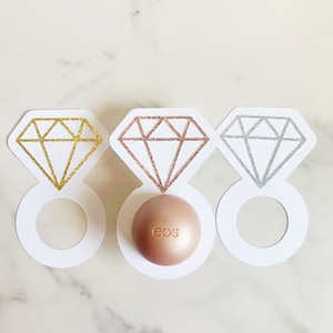 EOS Lip Balm Holder Diamond Ring, Bridal Shower, Bridesmaid Gifts ...