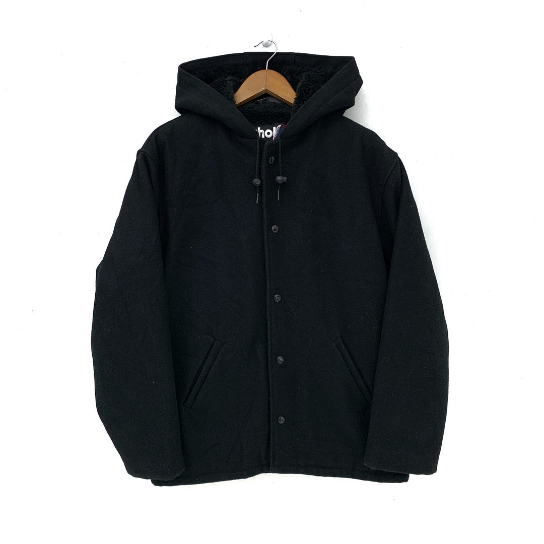 Vintage Schott NYC Made in Usa Hoodie Fleece Sherpa Jacket Gently Used ...