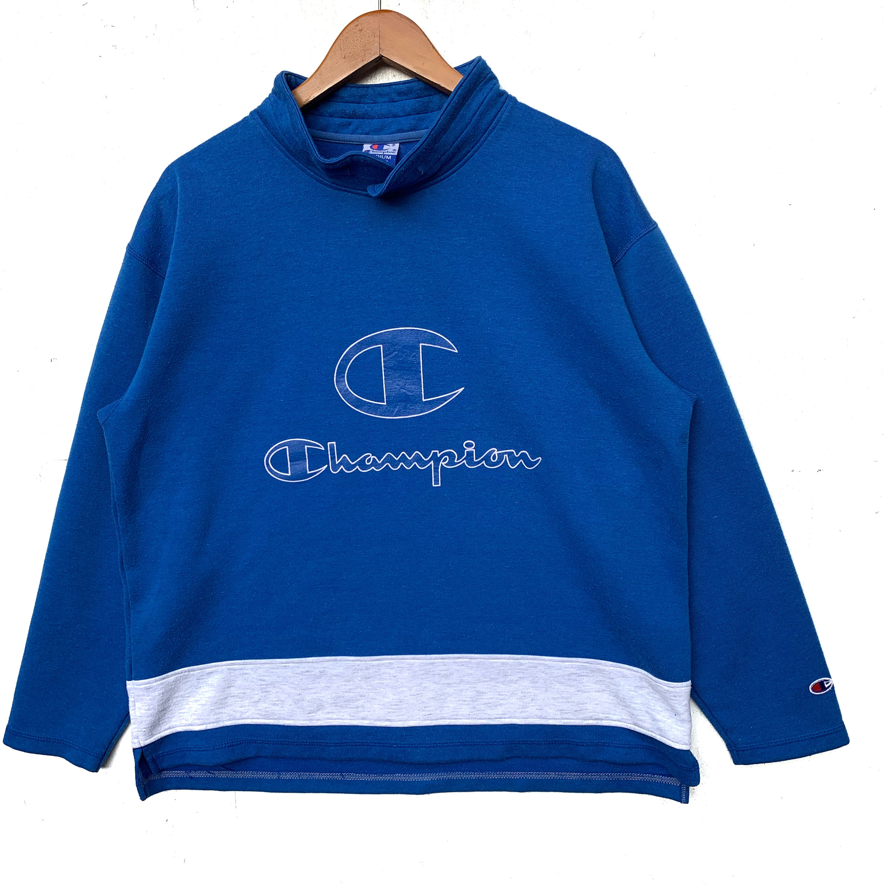 Vintage Big Logo Champion Blue Sweatshirt - Etsy