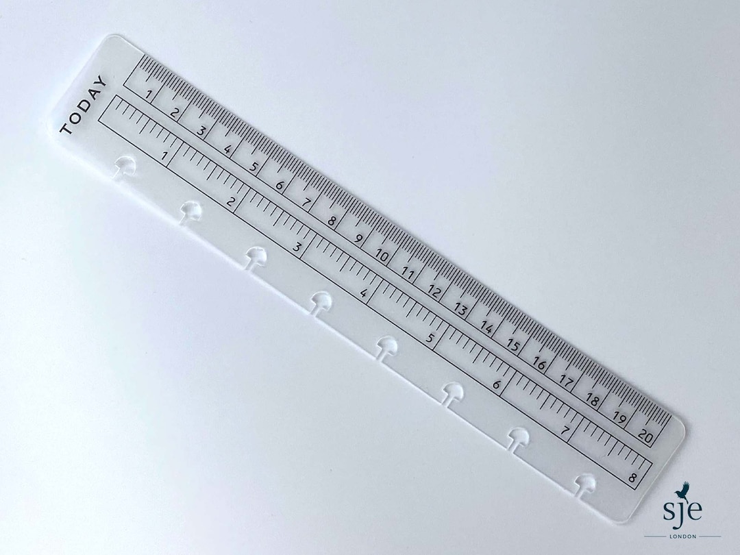 TODAY / 20 Cm / 8 Inch Ruler Page Marker for A5 Discbound Notebooks ...