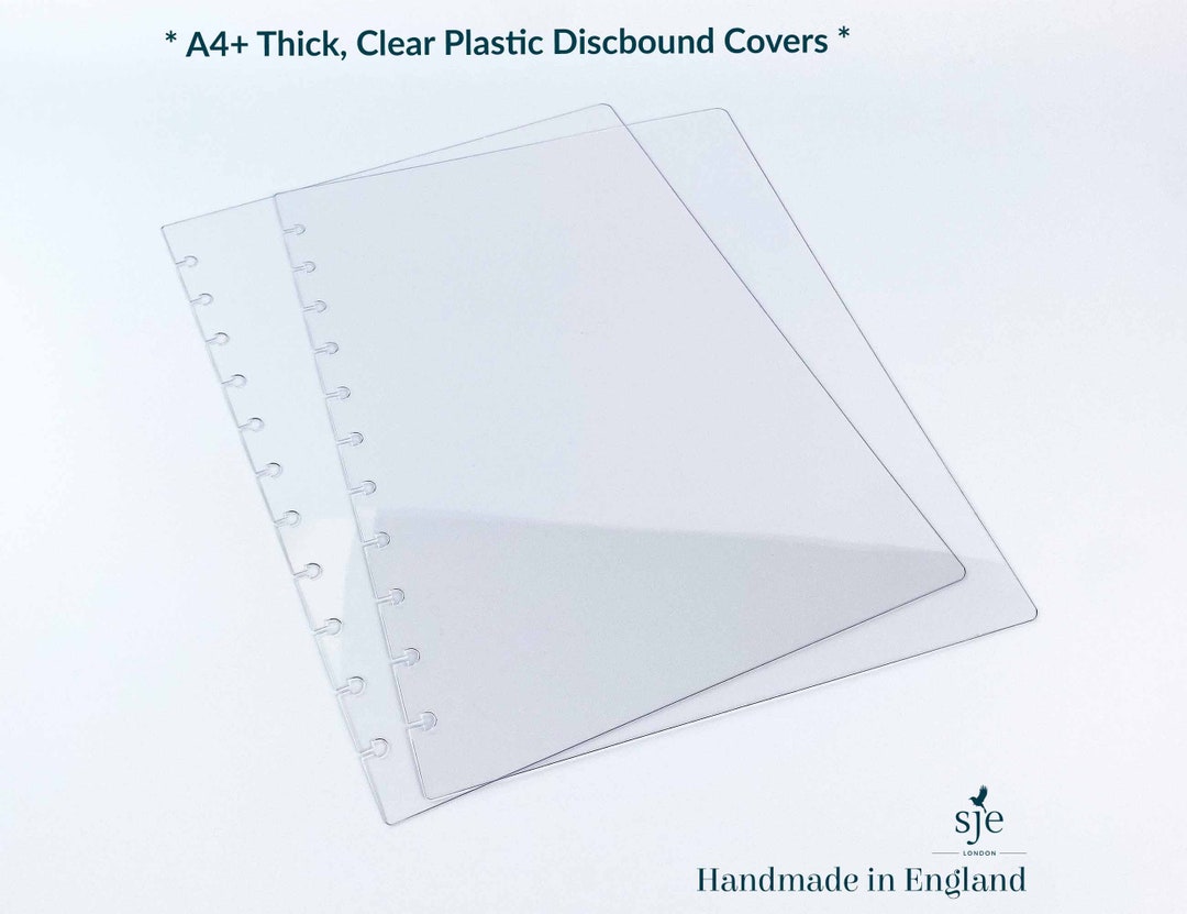 A4+ Discbound Crystal Clear, Thick Plastic Covers, Mushroom Hole ...