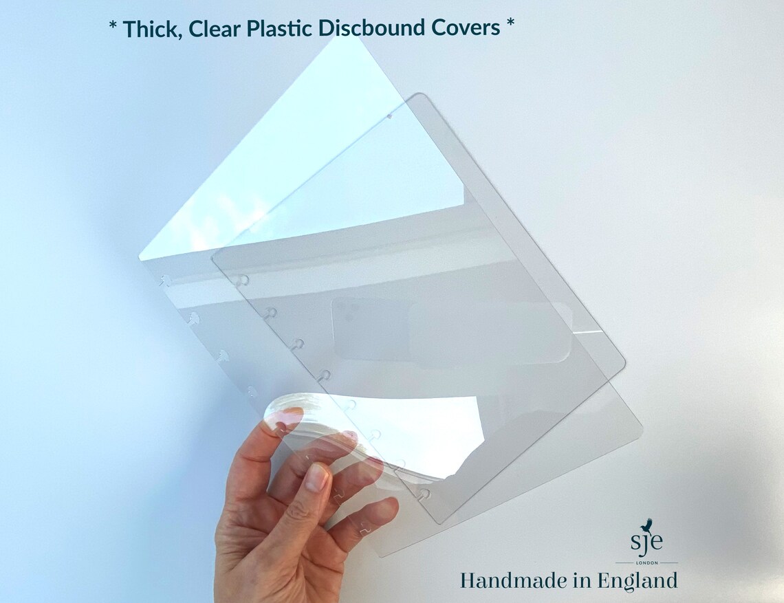 A5+ Discbound Crystal Clear, Thick Plastic Covers, Mushroom Hole ...