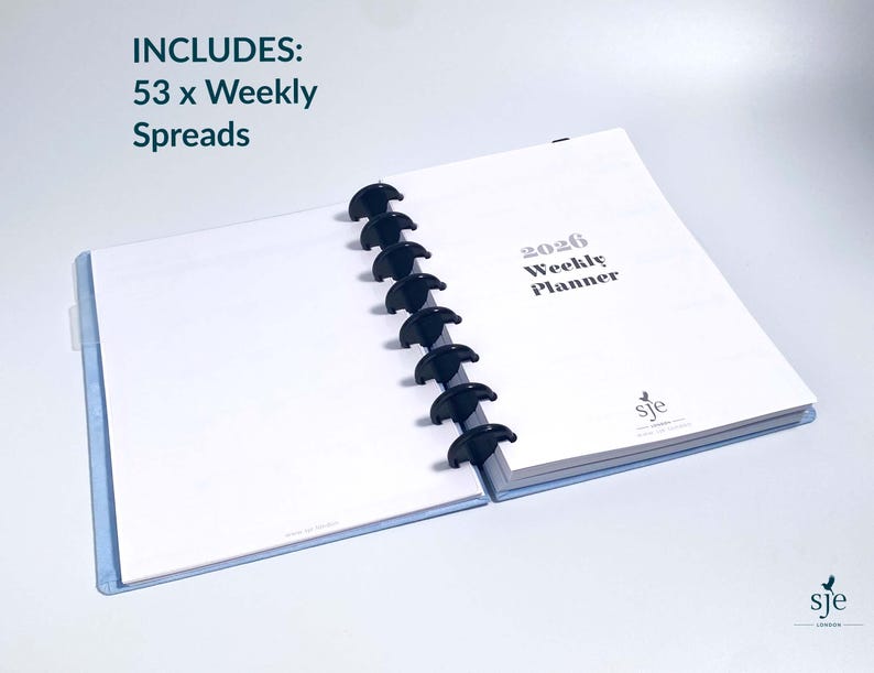 A5 Discbound 2026 DATED Planner: 12 X Monthly, 53 X Weekly Spreads, 30 ...