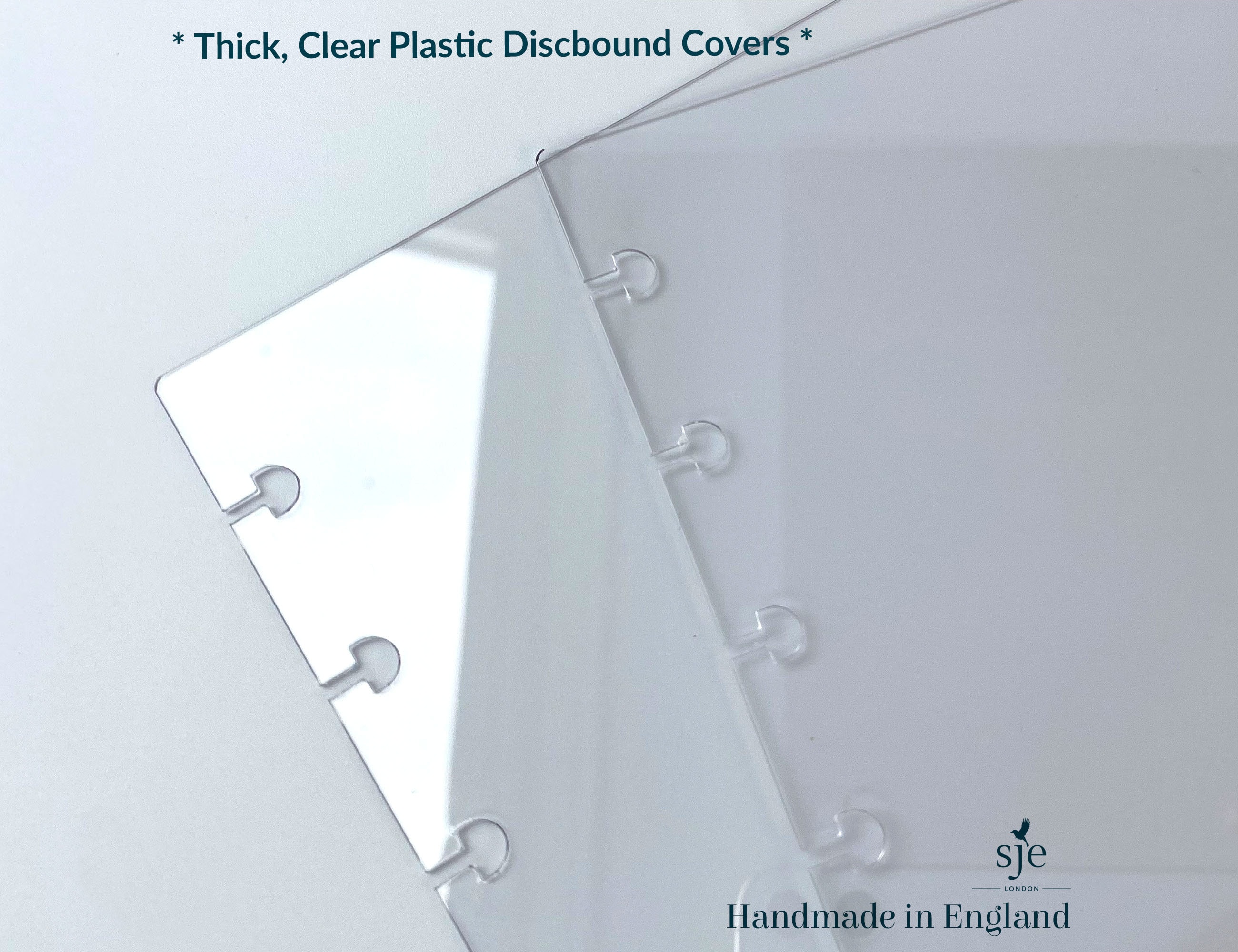 A5+ Discbound Crystal Clear, Thick Plastic Covers, Mushroom Hole ...