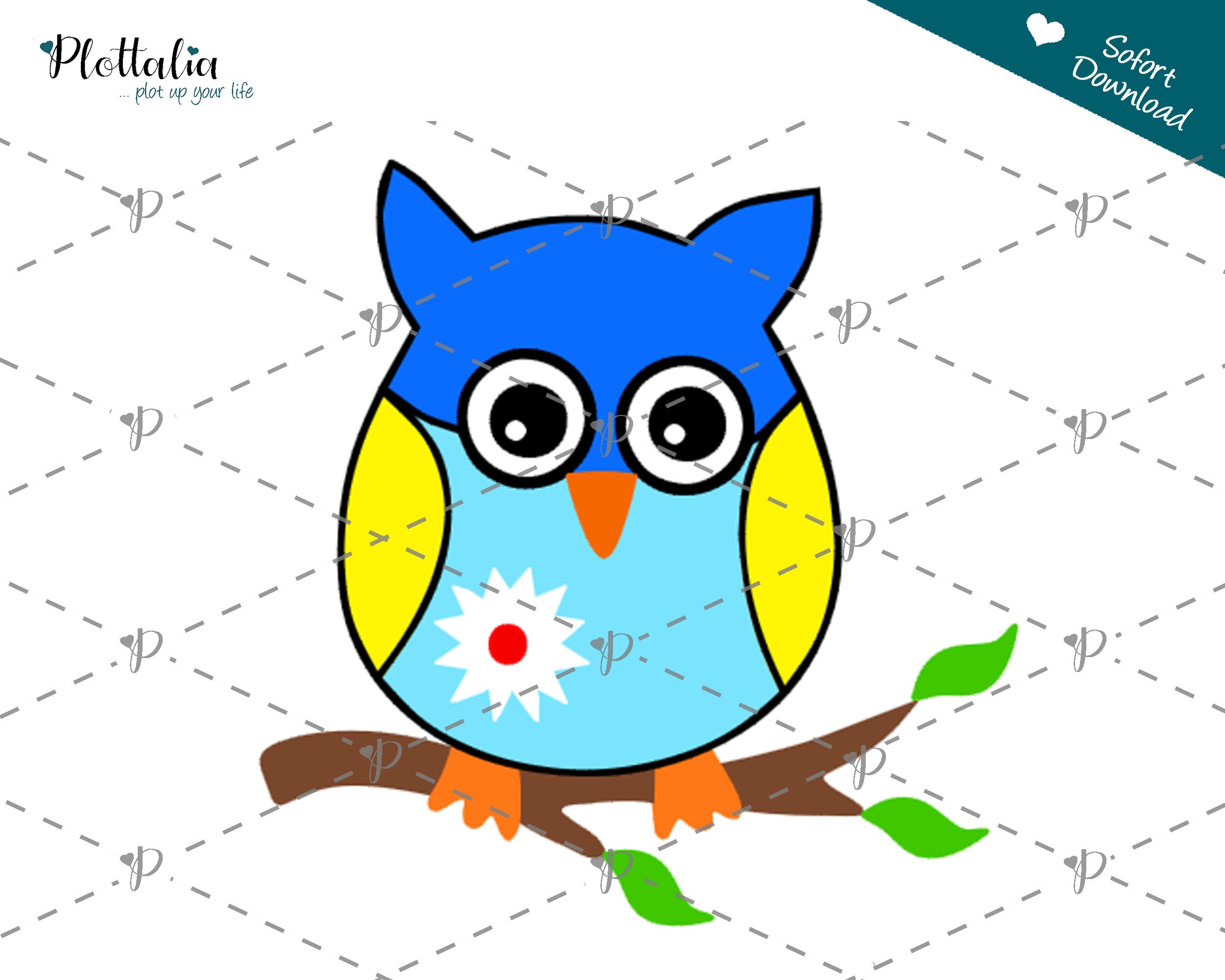 Plotterdatei Eule auf Ast Sofort Download SVG DXF PNG - Etsy.de