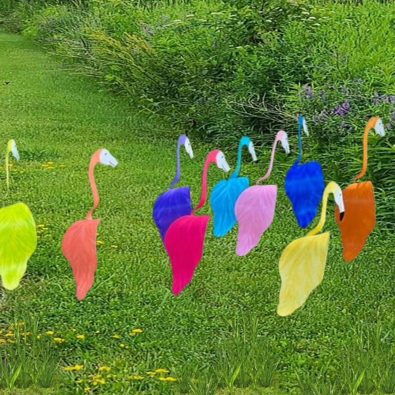 5 Large Bobbing Birds Pick Colors PVC Dancing Balancing Sculpture ...