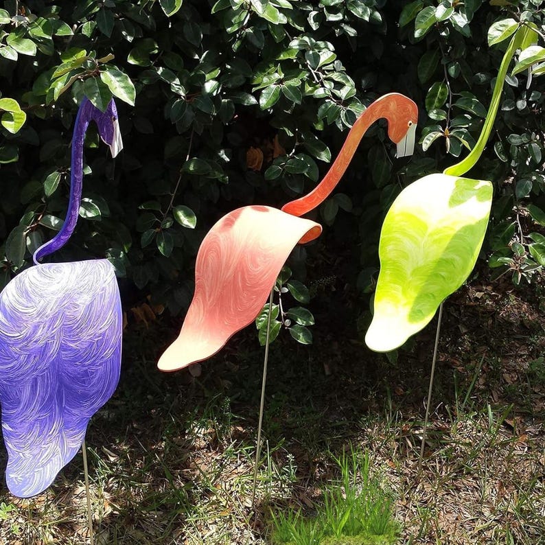 5 Large Bobbing Birds Pick Colors PVC Dancing Balancing Sculpture ...