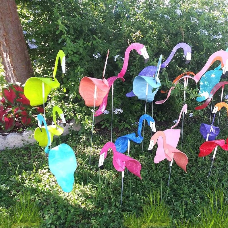 5 Large Bobbing Birds Pick Colors PVC Dancing Balancing Sculpture ...