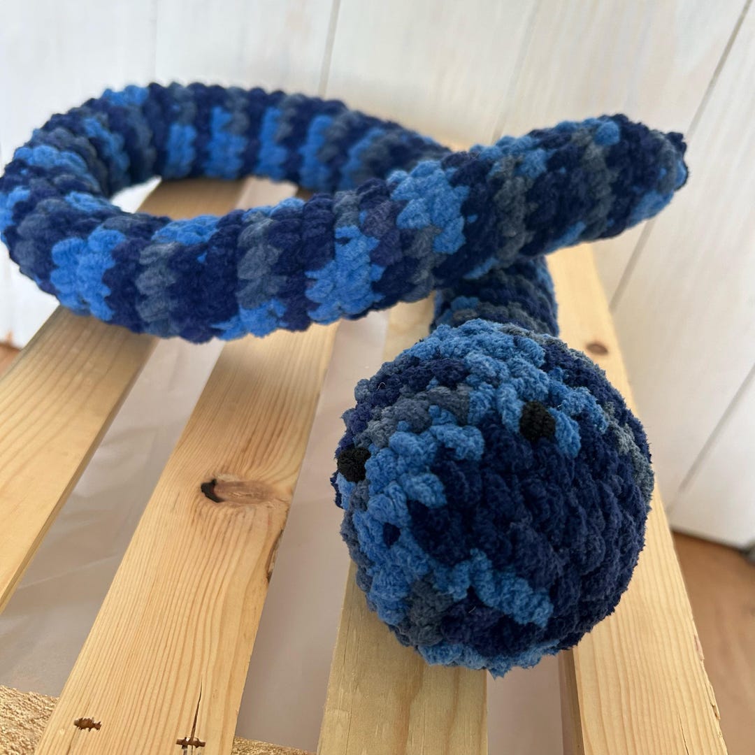 Blue Snake Plush - Etsy
