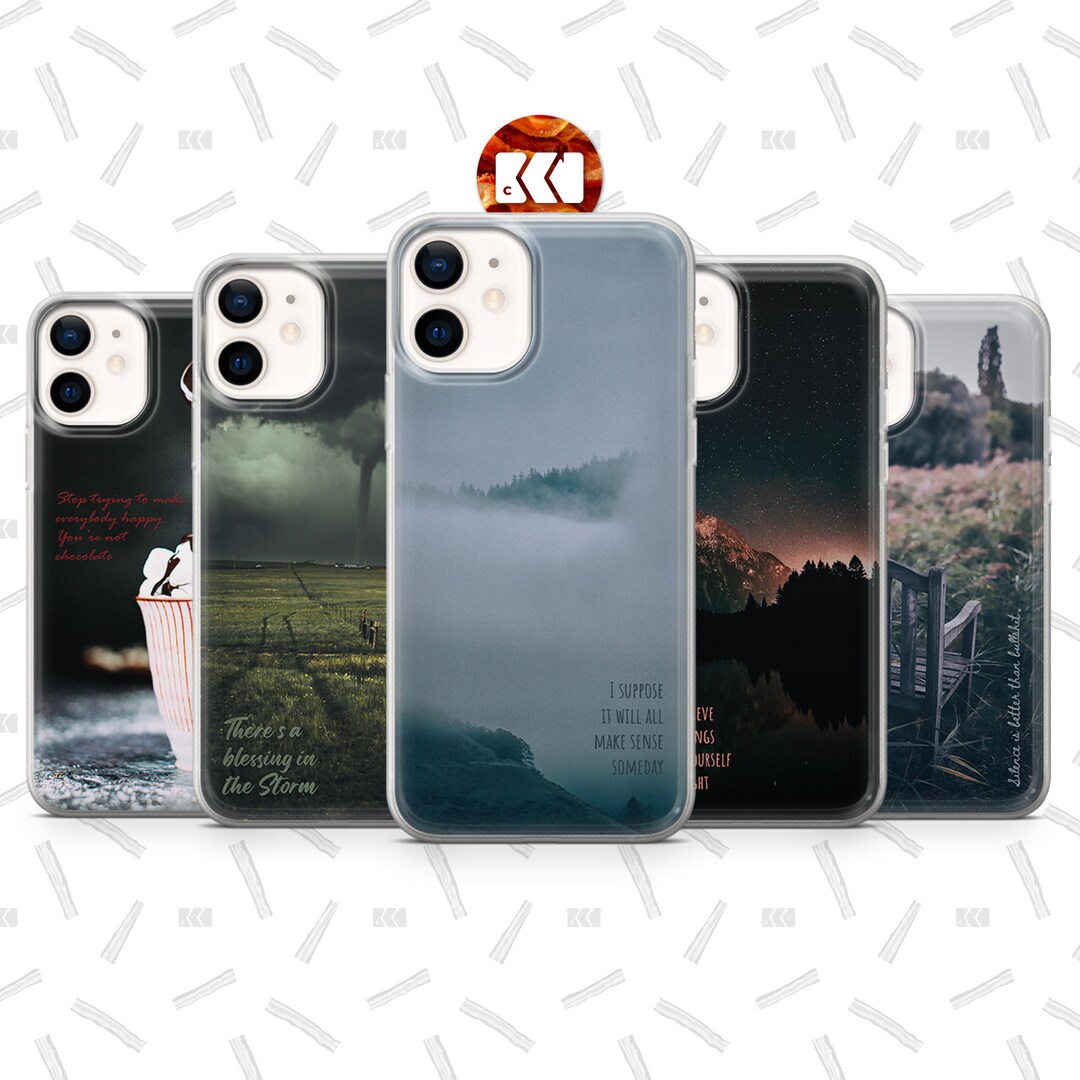 Nordic Optimism Phone Case: Storm Quotes, Soft TPU Gel - Etsy Australia