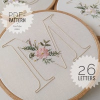 Floral Letter "l" Digital Embroidery Pattern & Guide - Etsy