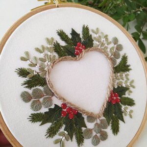 Christmas Heart Embroidery Pattern Video Tutorial, Pdf Embroidery ...