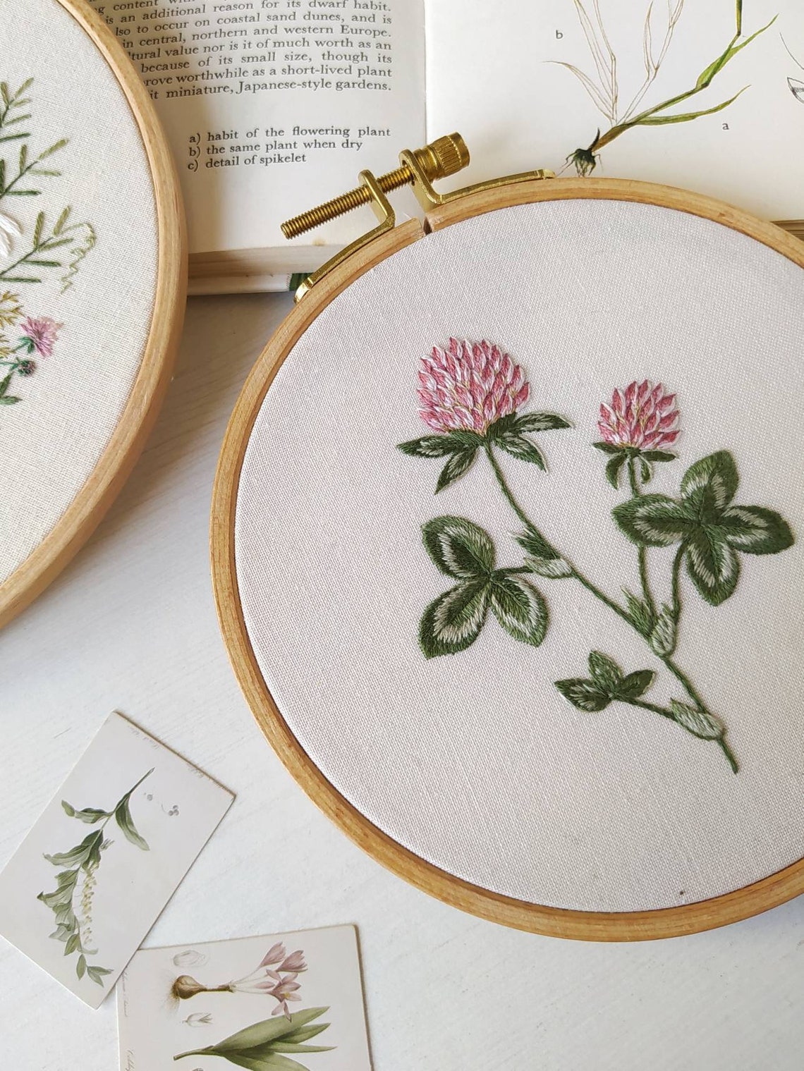 Clover Embroidery Pattern Video Tutorial Beginner | Etsy