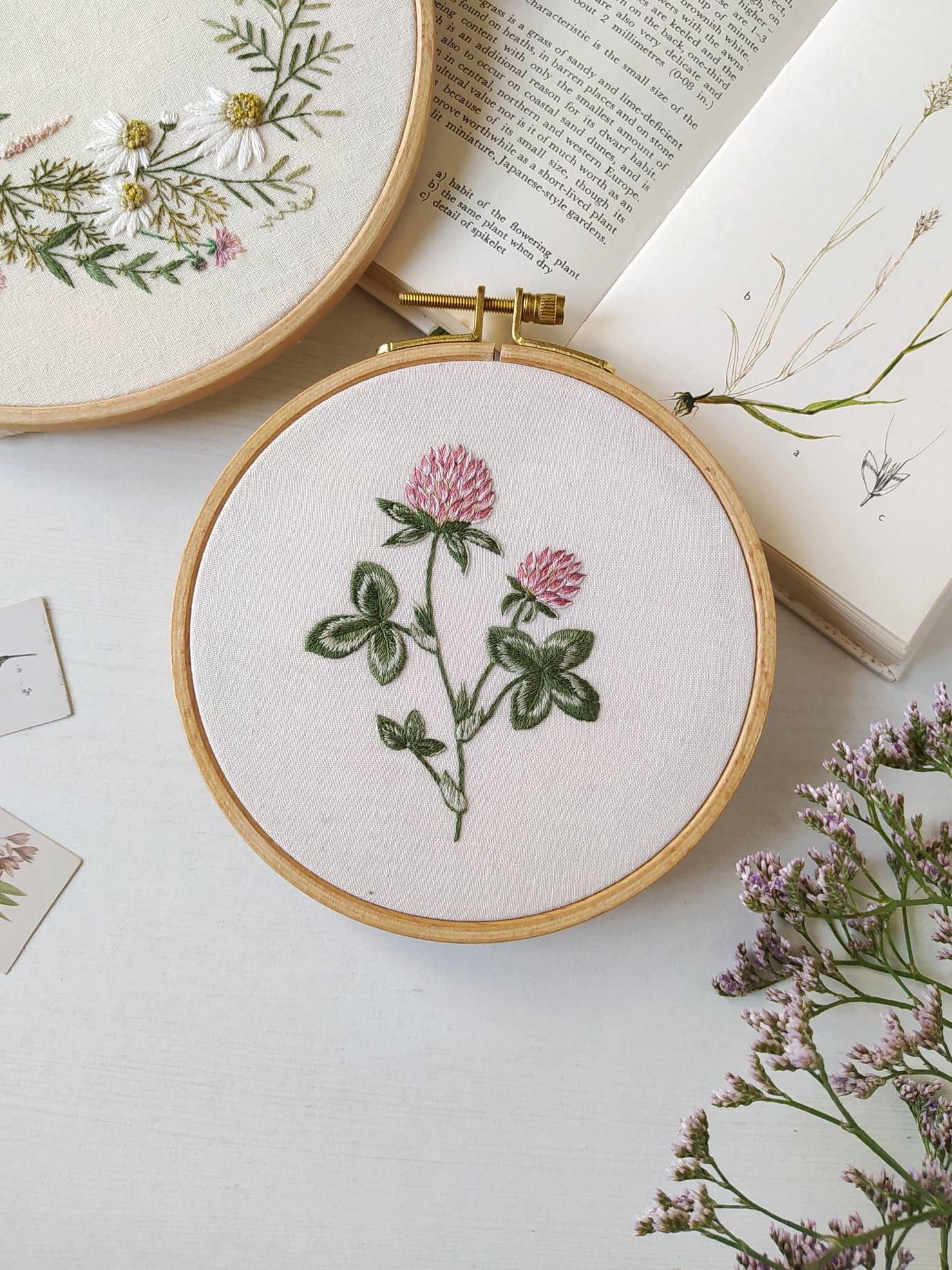 SET of 2 Floral Embroidery Pattern Video Tutorial Beginner - Etsy