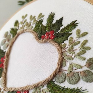 Christmas Heart Embroidery Pattern Video Tutorial, Pdf Embroidery ...