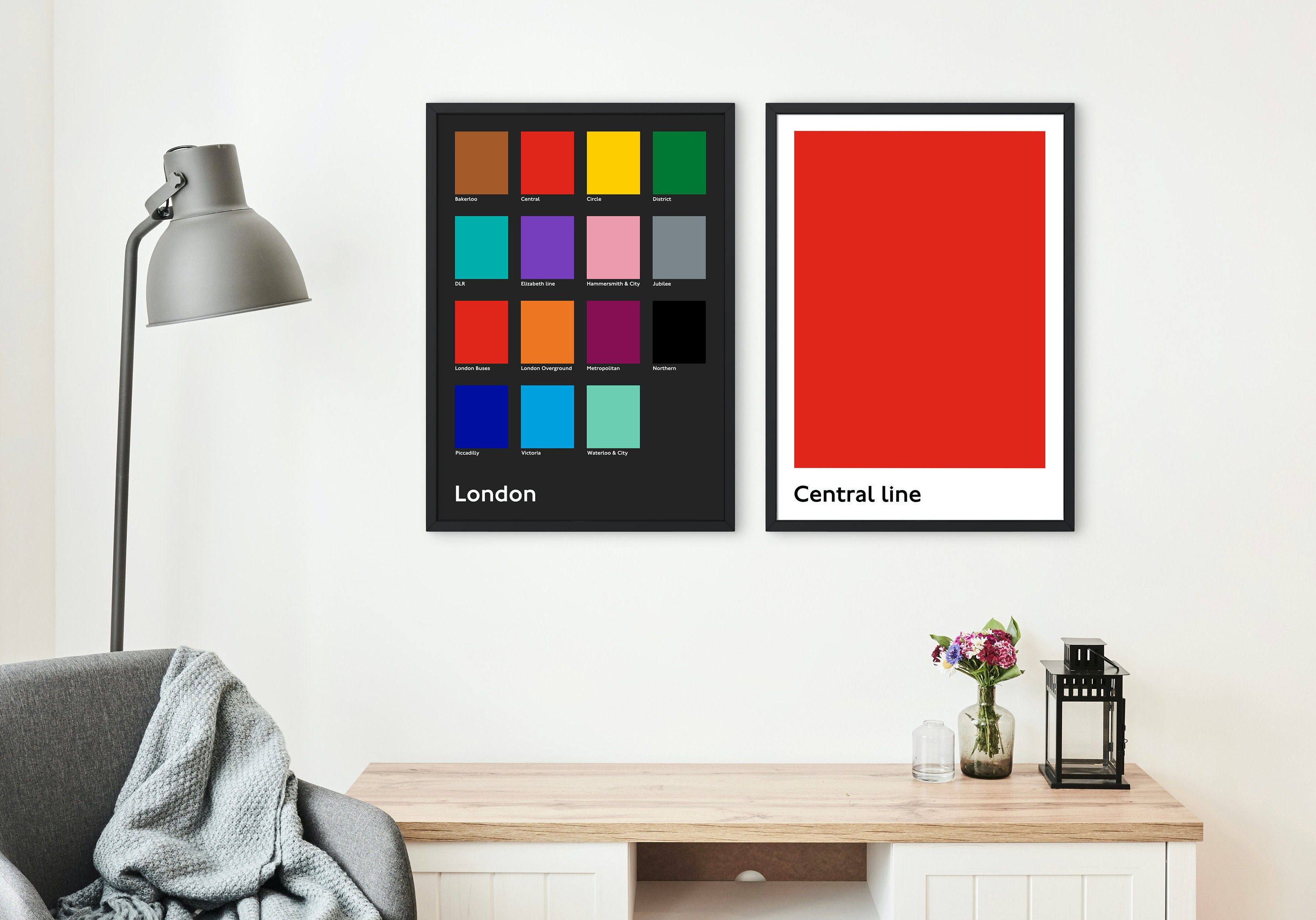 LONDON TUBE LINES / Poster Print / London Transport Modes - Etsy