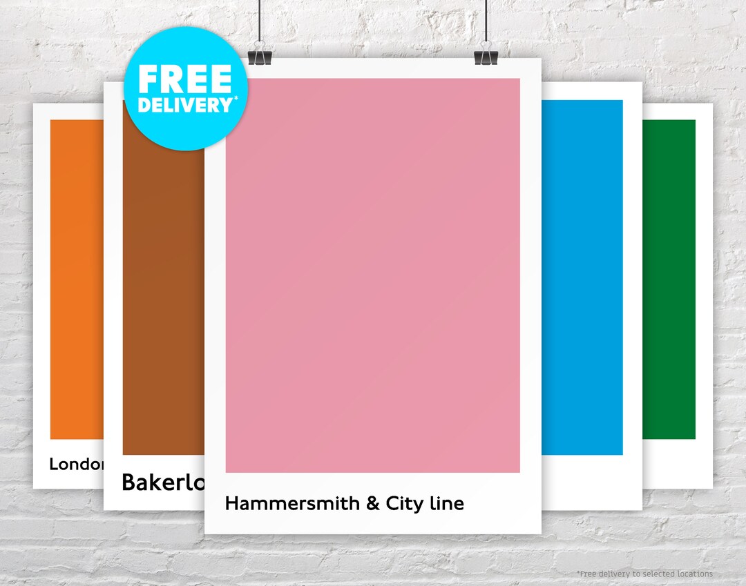 HAMMERSMITH & CITY LINE / Poster Print / London Underground Tube Line ...