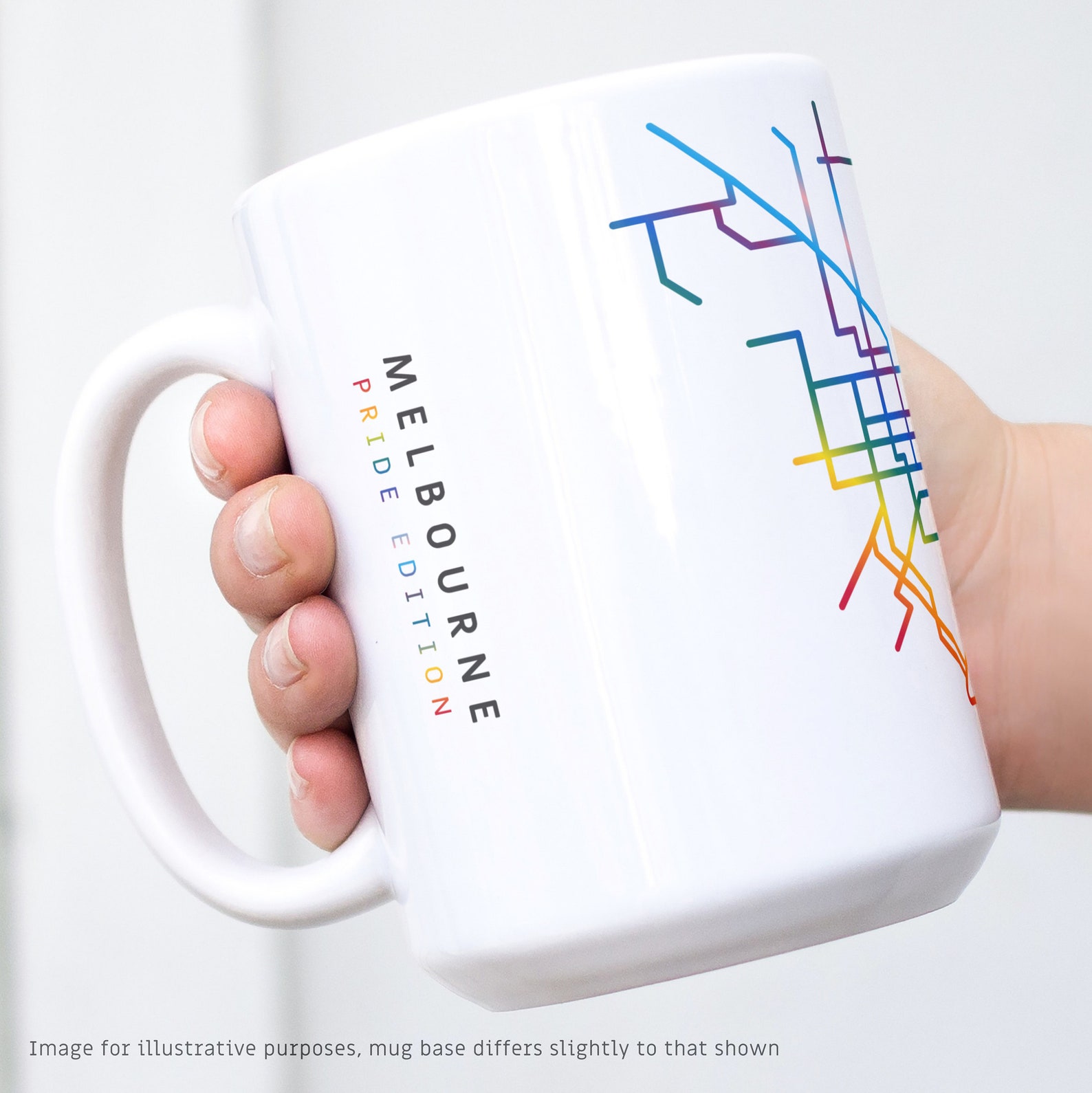 MELBOURNE / PRIDE EDITION / Mugs / 2 Sizes / Minimalist Map ...