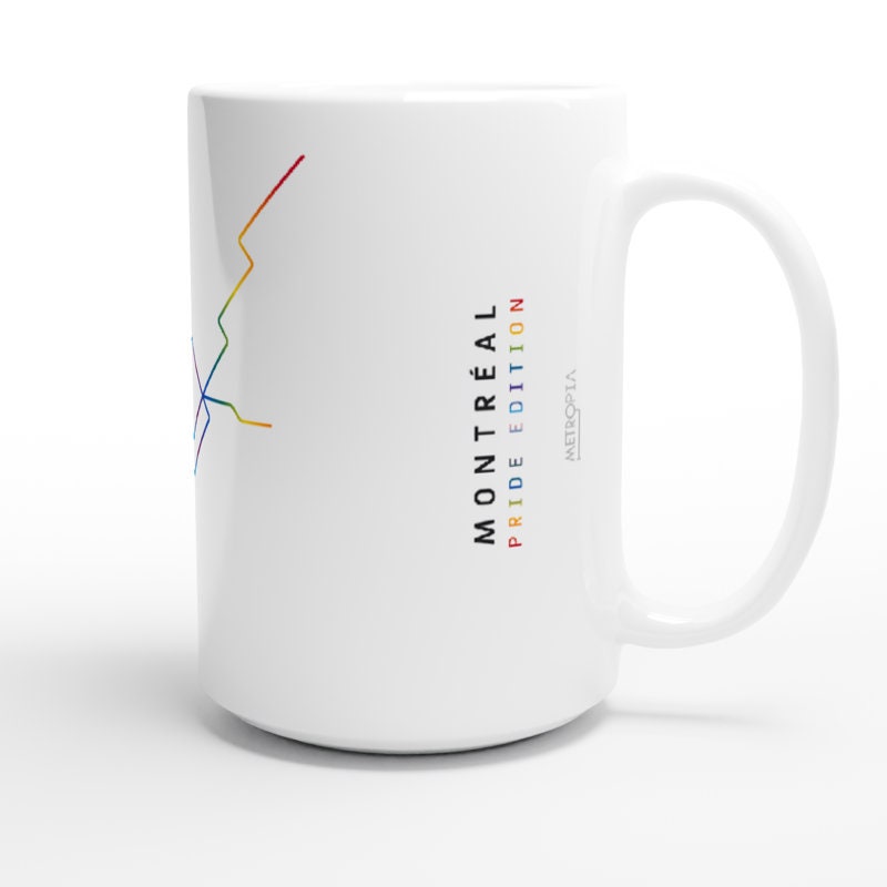 MONTREAL / Pride Edition / Mugs / 2 Sizes / Minimalist Map Illustration ...
