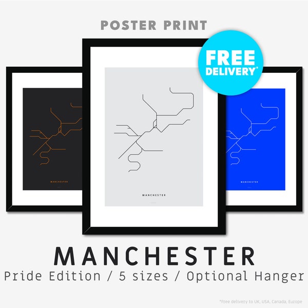 Manchester Rail Poster - Etsy