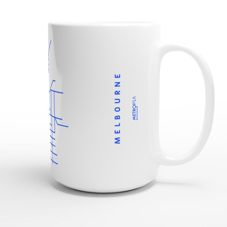 MELBOURNE / Mugs / 2 Sizes / Minimalist Map Illustration Inspired by ...