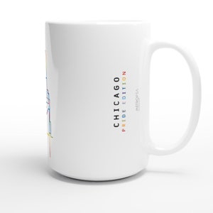 CHICAGO / Pride Edition / Mugs / 2 Sizes / Minimalist Map Illustration ...