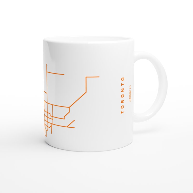 Mug Line art map illustration inspired by Toronto's TTC subway and ...