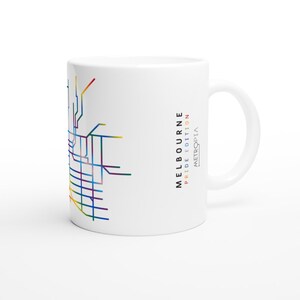 MELBOURNE / PRIDE EDITION / Mugs / 2 Sizes / Minimalist Map ...
