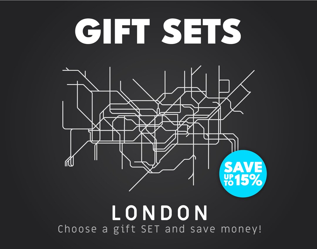 LONDON / Gift Sets / Maps / Metro / Transit / Print / Poster / Mug / T ...
