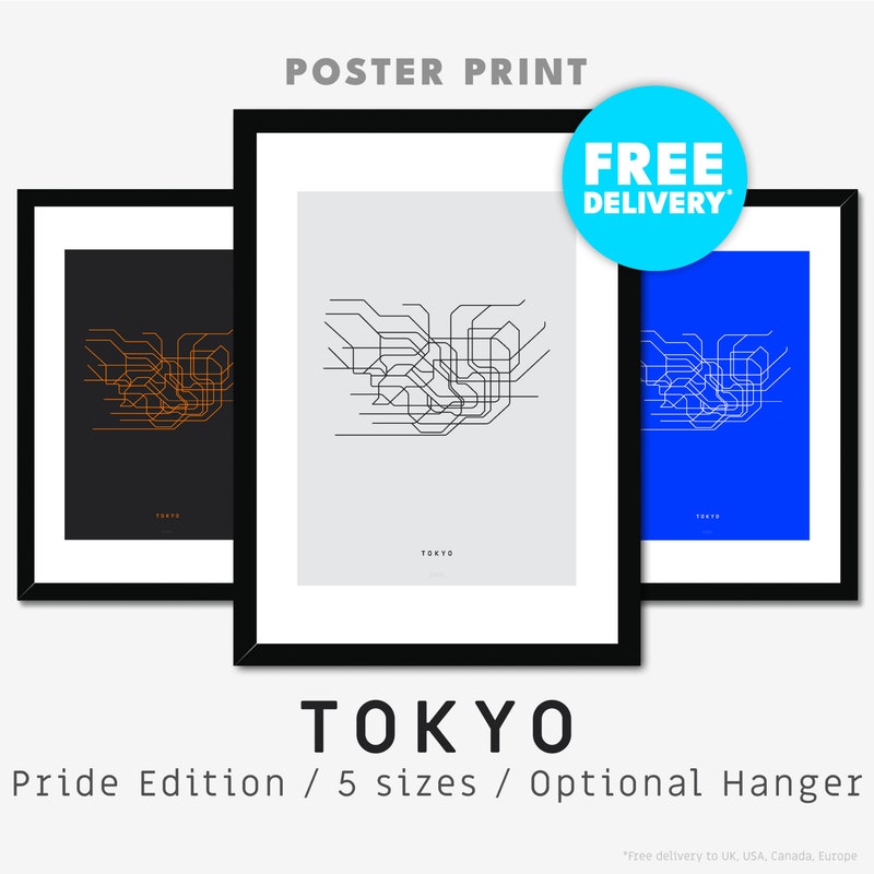 Japanese Subway Poster - Etsy