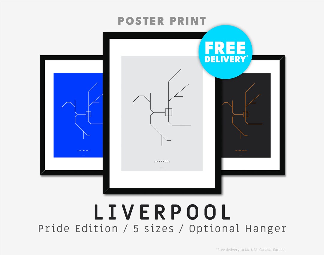 LIVERPOOL / Poster Print / Minimalist Map Illustration Inspired by ...