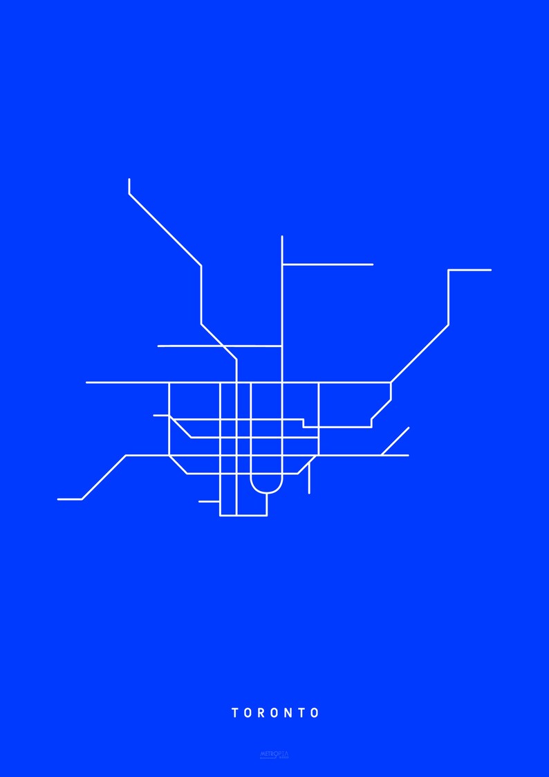 TORONTO / Poster Print / Minimalist Map Illustration Inspired by ...