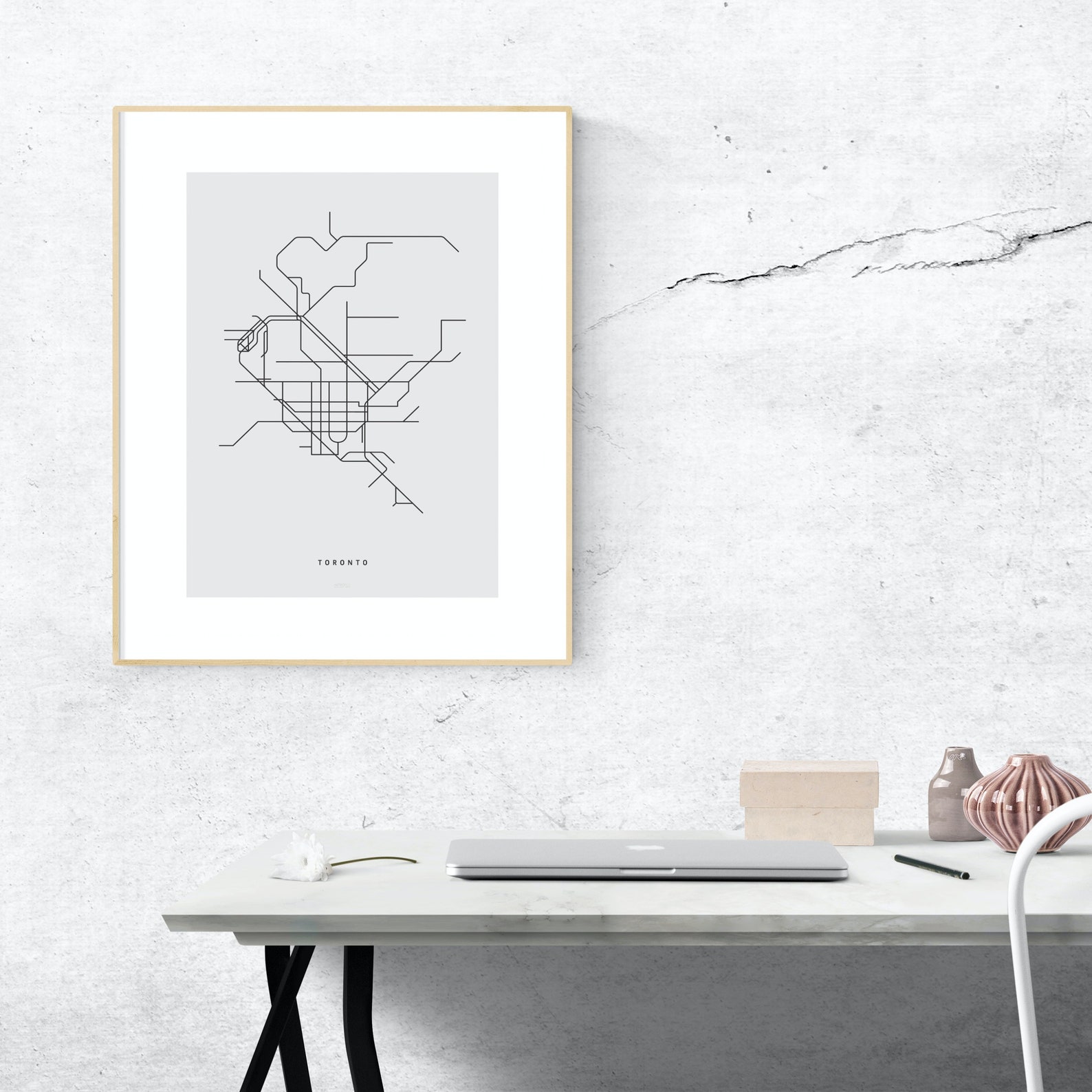 TORONTO / Poster Print / Minimalist Map Illustration Inspired by ...