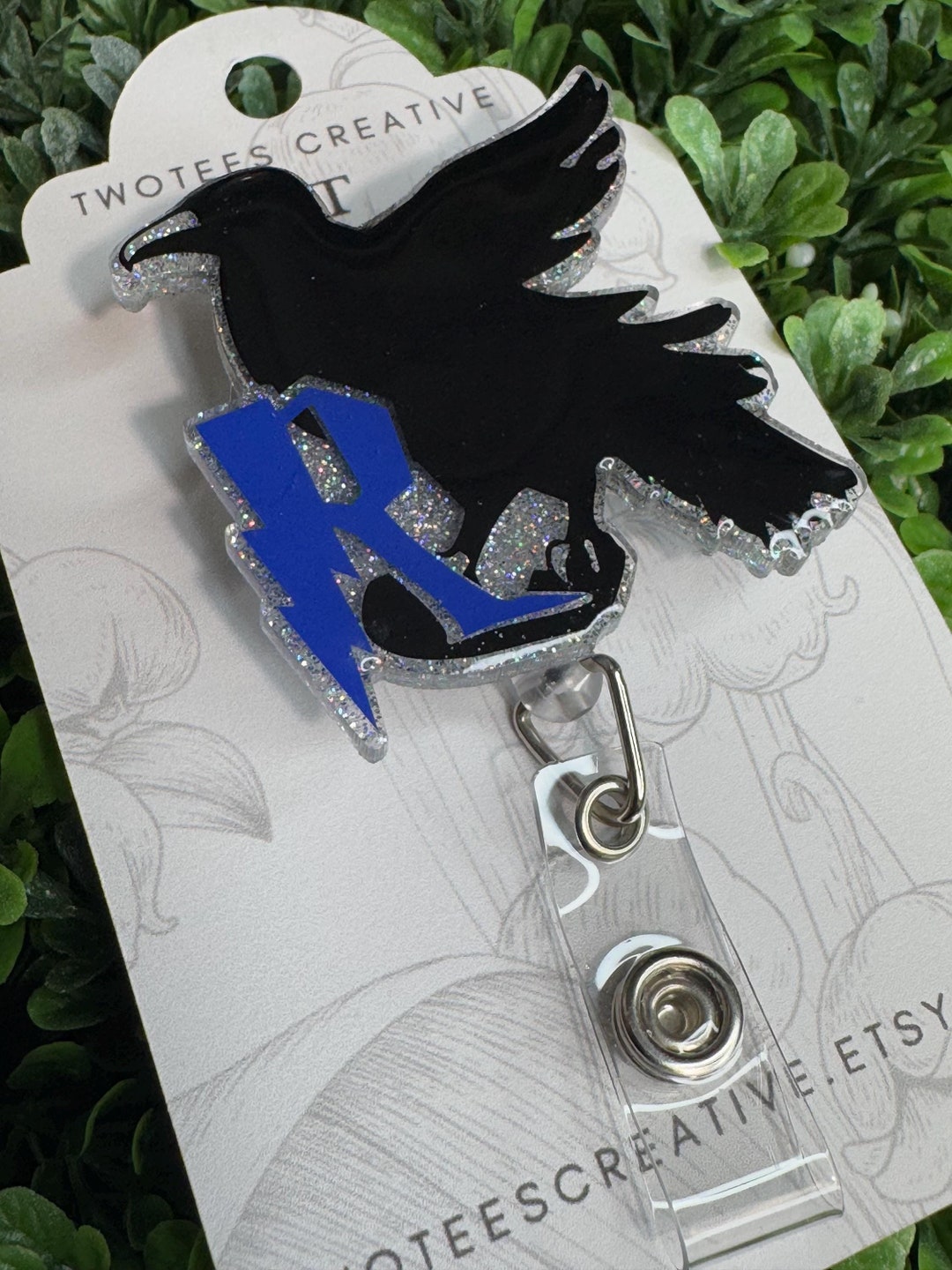 Ravenclaw Harry Potter Retractable Badge Reel. UV Resin, Glitter, Vinyl ...